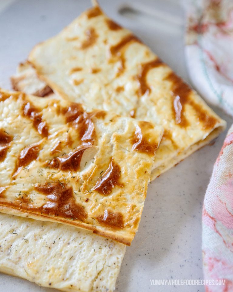 2 Ingredient Cottage Cheese Flat Bread Recipe - Yummy Whole Food Recipes